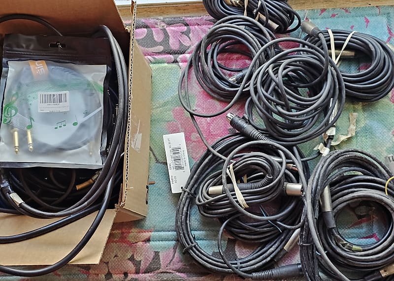 15+ Cables Lot/Bundle: XLR Cables, Instrument Cables, XLR to | Reverb