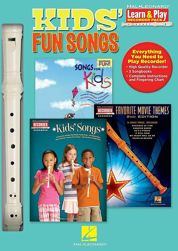 Kids Fun Songs Pack 3 Books/Recorder Pack (Package) | Reverb
