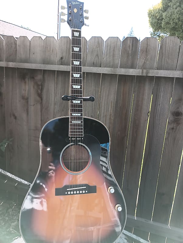 Stiles 160e 2023 -Solid spruce Top, 3 color sunburst acoustic | Reverb