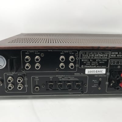 Hitachi HTA-7000 Wood Grain AM/FM Stereo Tuner Amplifier | Reverb