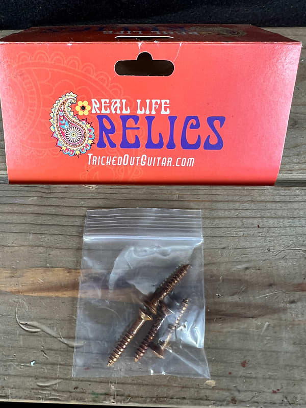 Real Life Relics Aged Tele and Bass Bridge Mounting Screws | Reverb