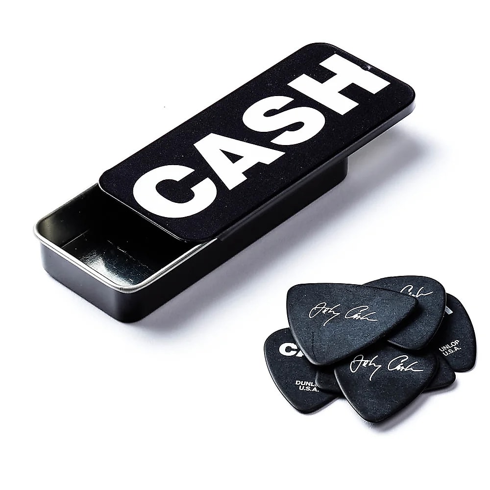 Dunlop JCPT04H Johnny Cash Silver Bold Signature Heavy | Reverb UK