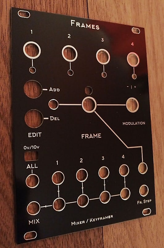 Mutable Instruments DIY Frames panel with knob | Reverb