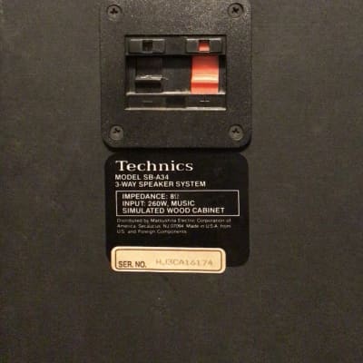 PAIR of Vintage Technics SB-A34 Floor Speakers 3 Way / 4 | Reverb
