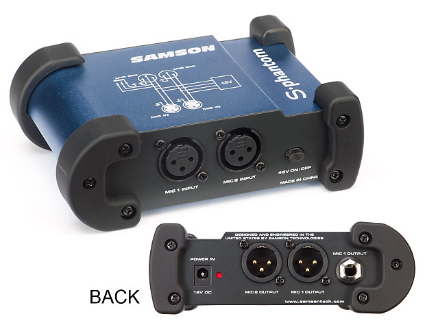 Samson S-PHANTOM Dual Channel 48 Volt Phantom Power Supply | Reverb