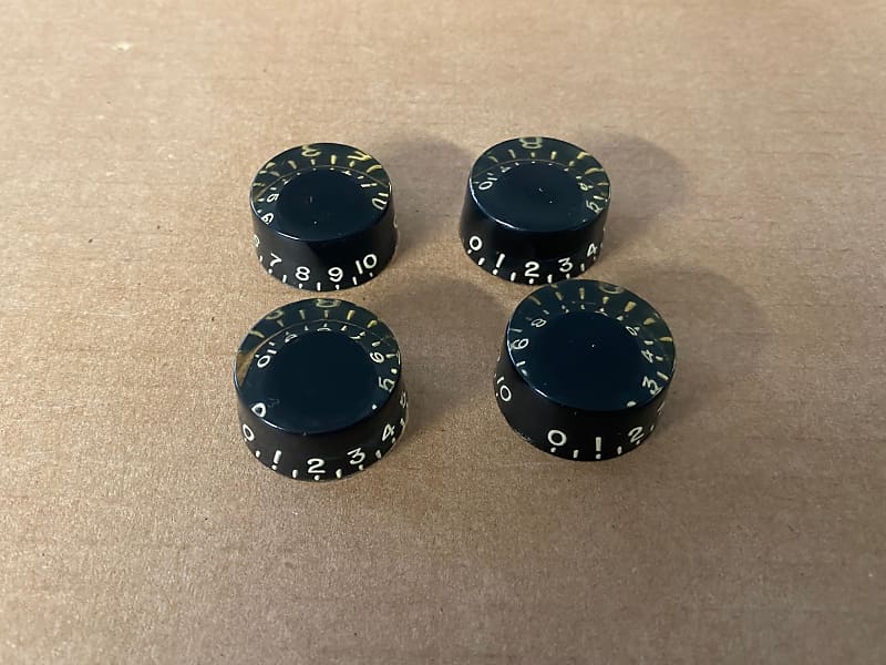 Gibson Vintage Black Barrel Speed Knobs Les Paul SG L6S 1969 | Reverb