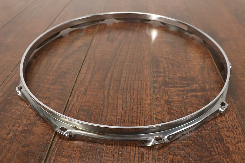 Pearl 14" 10 Lug Chrome over Steel Snare Side Drum Hoop #3 | Reverb