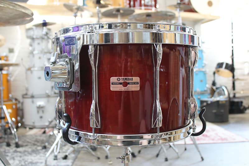 Yamaha Recording Custom 10x14" Tom 1983 - Wine Red Lacquer | Reverb