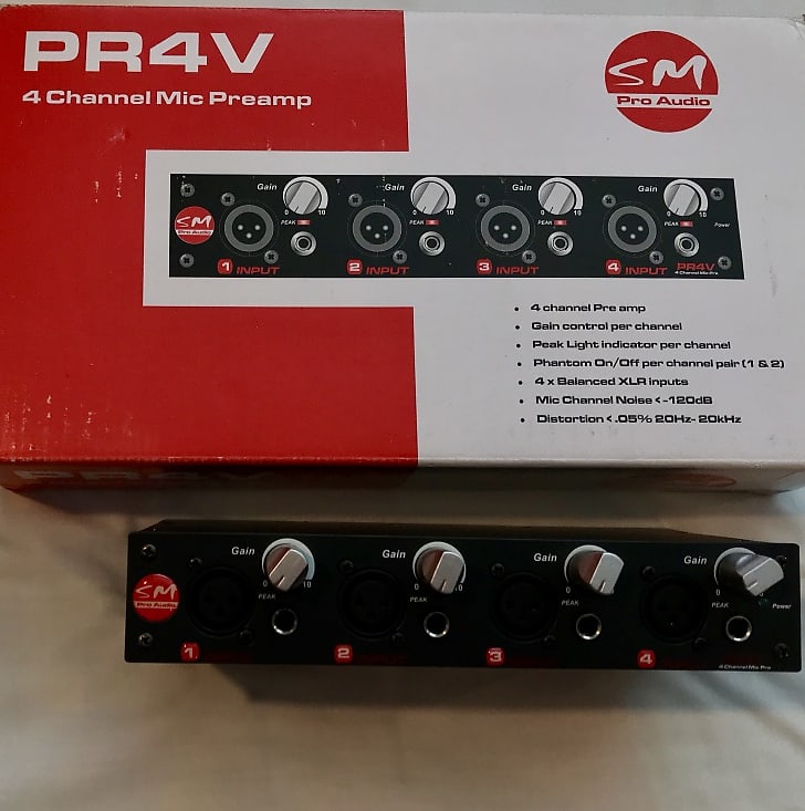 SM Pro Audio PRV4 Channel Mic Preamp | Reverb UK