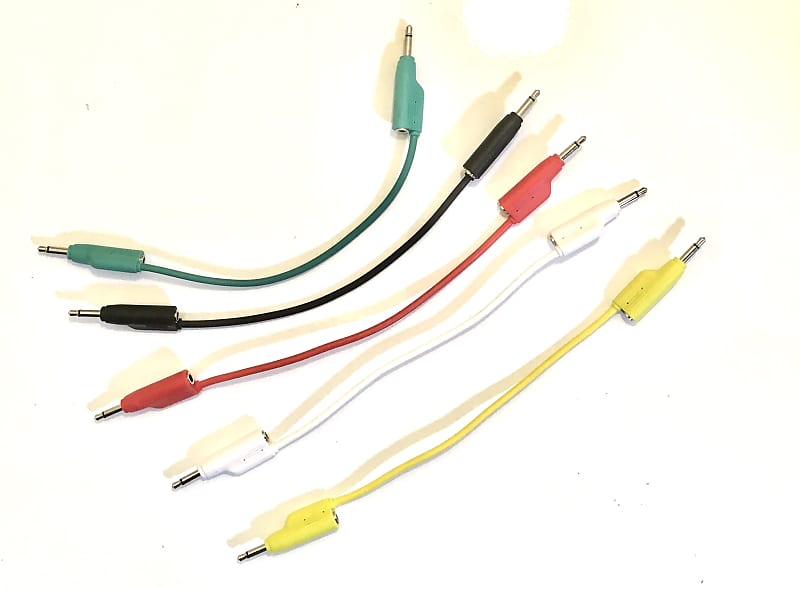 Stacking skin patch cable for Eurorack 30cm pack 5 multicolor | Reverb