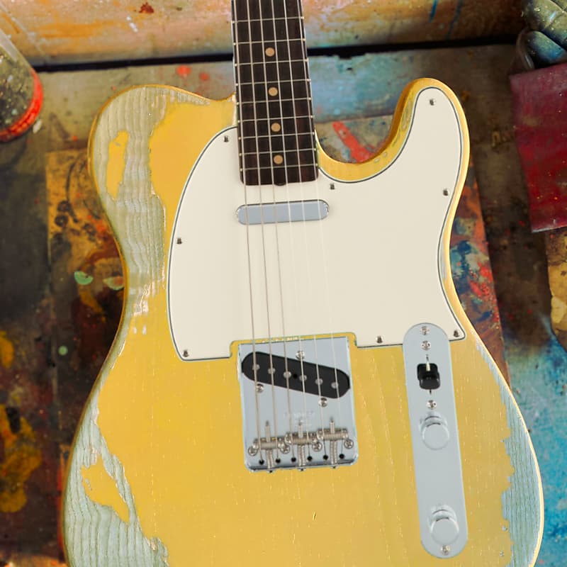 Telecaster body Relic, vintage Butterscotch, Nitro Paint, | Reverb