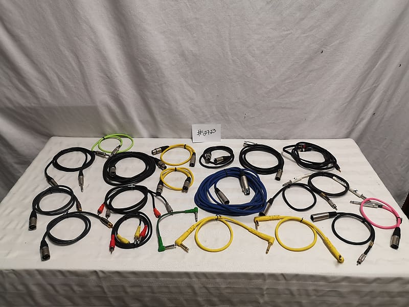 PRO AUDIO VARIOUS CABLES BUNDLE OF 20 CABLES #2723 GOOD USED | Reverb