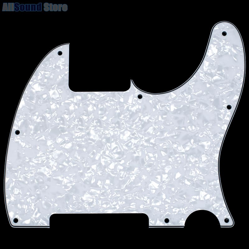 3-Ply WHITE PEARLOID Pickguard for USA MIM Standard Fender® | Reverb