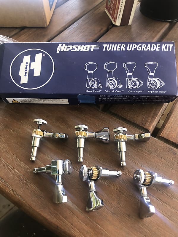 Hipshot Tuner Upgrade kit Chrome | Reverb