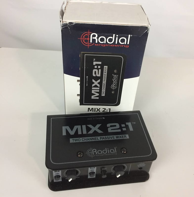 Radial MIX 2:1 - Two Channel Audio Combiner & Mixer | Reverb