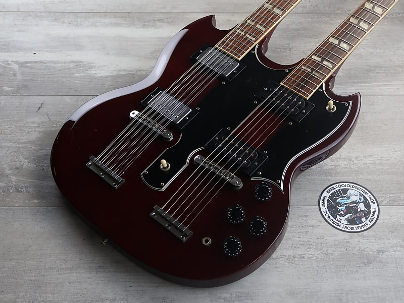 1979 Fernandes Japan FSG-120W Double Neck SG 6/12 (Cherry | Reverb