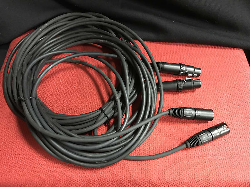 25' XLR Cables w/ Neutrik NC3FXS Female XLR On/Off Switch | Reverb