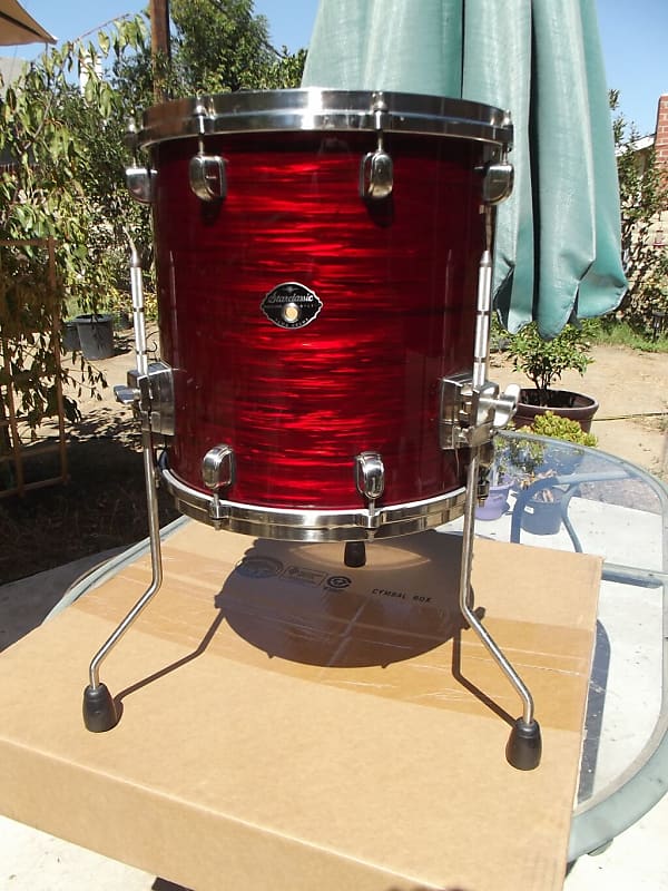 Tama Starclassic Maple 14 x 14 Floor Tom Red Oyster/Red Silk | Reverb