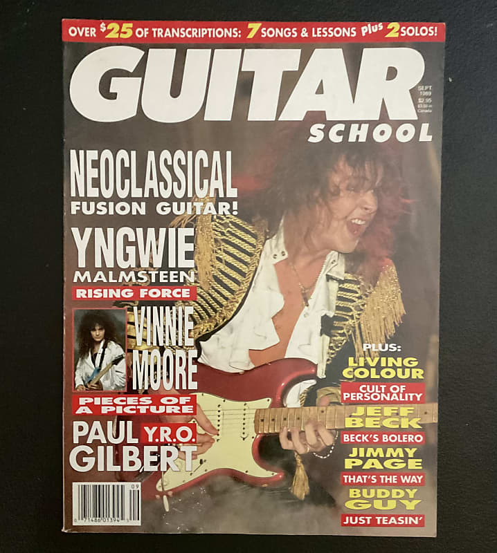 Guitar School Magazine Back Issue September 1989 - Yngwie | Reverb