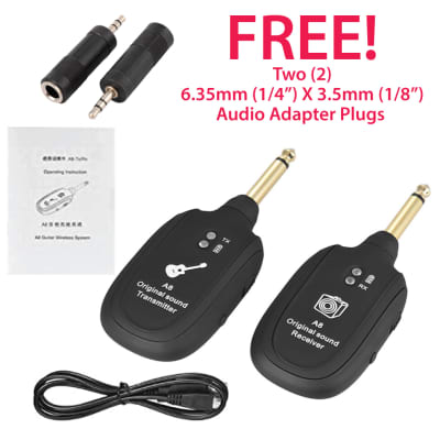 A8 Wireless UHF Rechargeable Transmitter & Receiver, Guitar, | Reverb