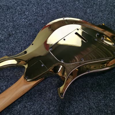 KOLOSS X-Midas Aluminum body headless electric guitar Gold | Reverb