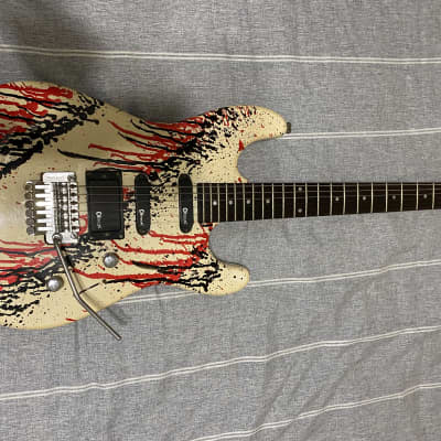 Charvel Charvette 80's Techno Blood Splatter | Reverb