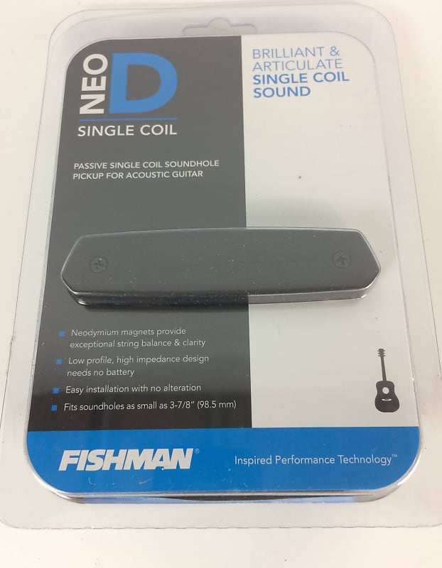 Fishman Neo-D Single Coil Acoustic Guitar Soundhole Pickup, | Reverb