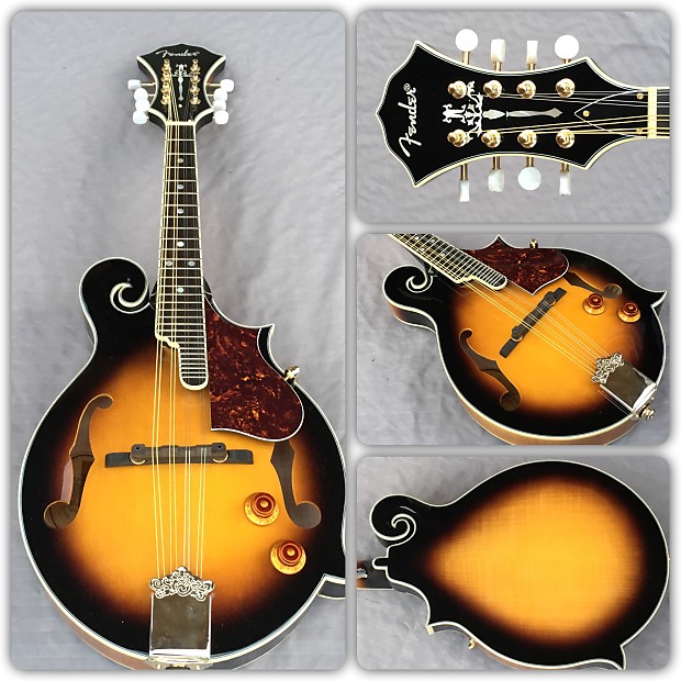 Fender FM-63SE F Style Acoustic/Electric Mandolin In Sunburst | Reverb