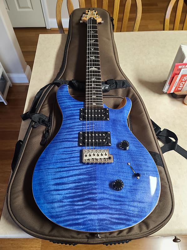 PRS custom 24 SE - Faded Blue & EXTRAS | Reverb