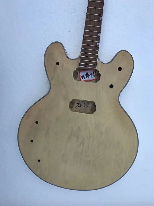 Semi Hollow Jazz Left Handed Guitar Body with Maple Neck and | Reverb