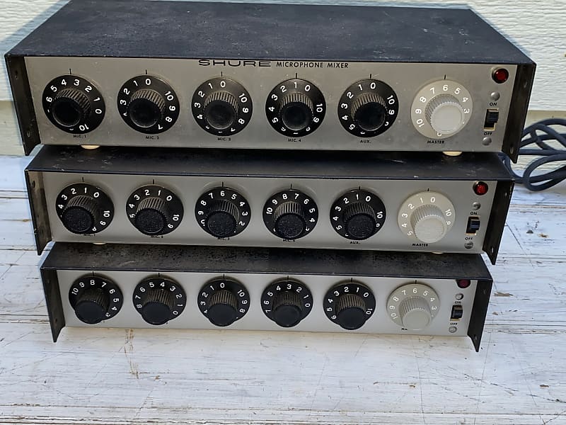 3 Shure M68 Vintage microphone mixers | Reverb
