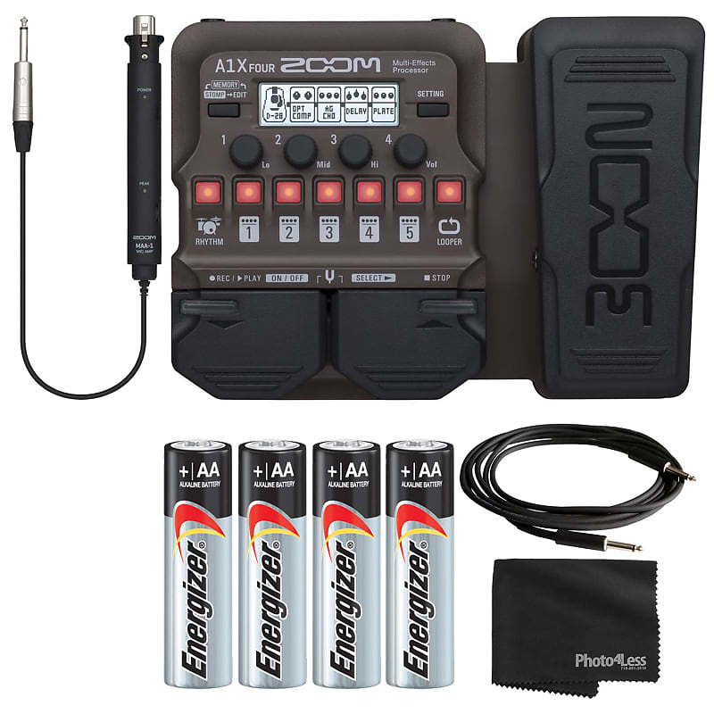 Zoom A1X FOUR Acoustic Instrument Multi-Effects Processor + 4 | Reverb