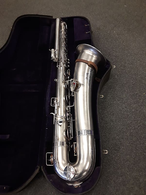 Buescher Bass Saxophone 30s - Silver | Reverb