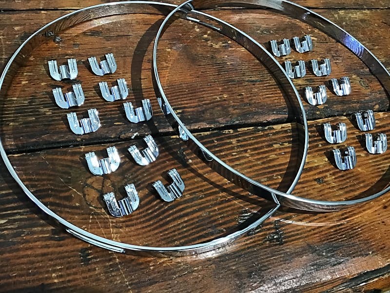 Straight Side Batter and Snare Hoops with 20 Claws in | Reverb