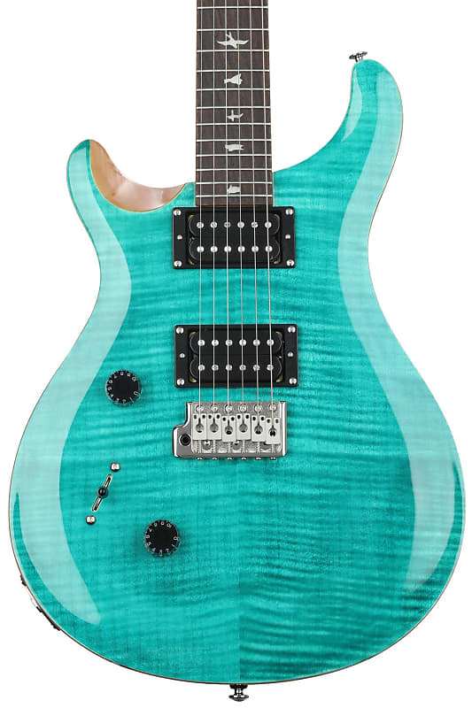 PRS SE Custom 24 Left-handed Electric Guitar - Turquoise | Reverb