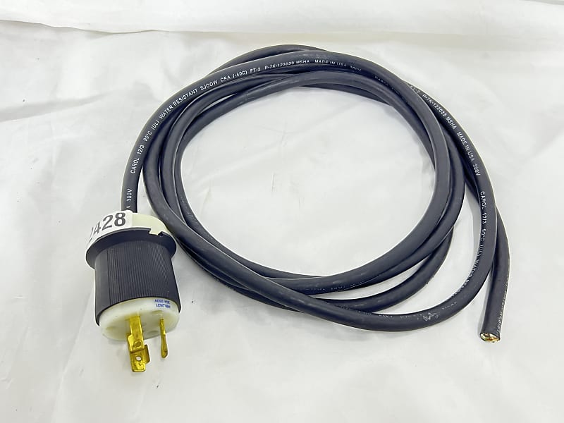 Hubbell 30A 250V to Raw End 8FT Power Cable #2428 (One) | Reverb