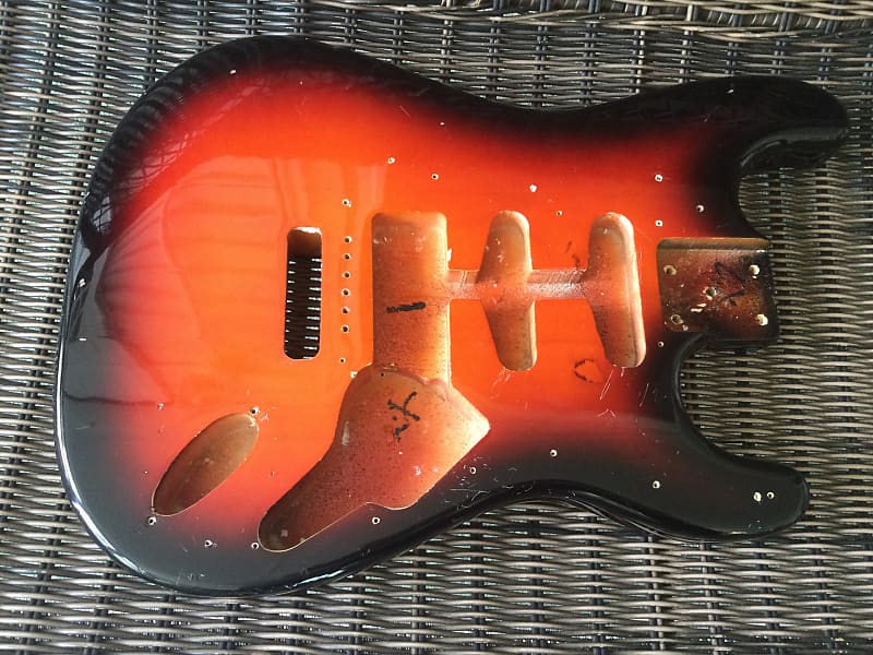 Strat style electric guitar body | Reverb