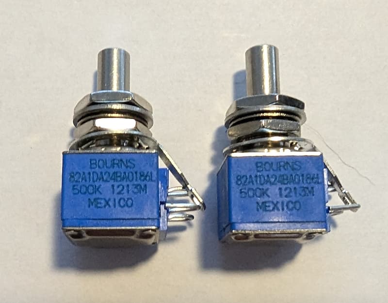 Lot of 2 Bourns 82A1D 500K Plain Shaft Pots | Reverb