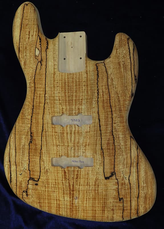Flamed Spalted Maple Top/ Aged Cottonwood Jazz J-BASS | Reverb UK