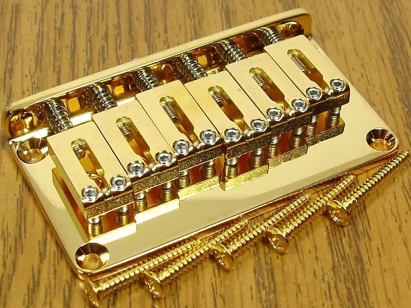 NEW Gotoh Strat Tele Hardtail GOLD BRIDGE for Fender | Reverb