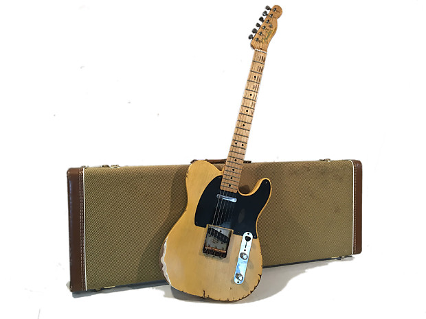 Relic Fender 52 Reissue Road Worn Blackguard Telecaster USA | Reverb