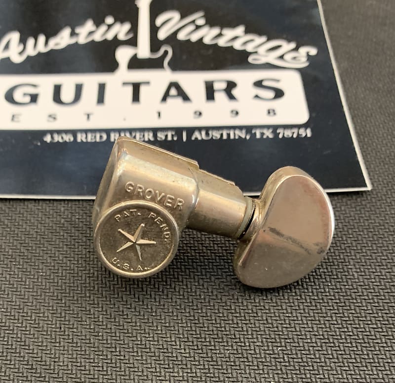 Grover 60's PAT Tuner "Star Back" Nickel Buttons 3x3 | Reverb