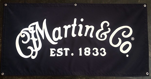 Martin Guitar Logo Banner, Large 4' x 2' | Reverb