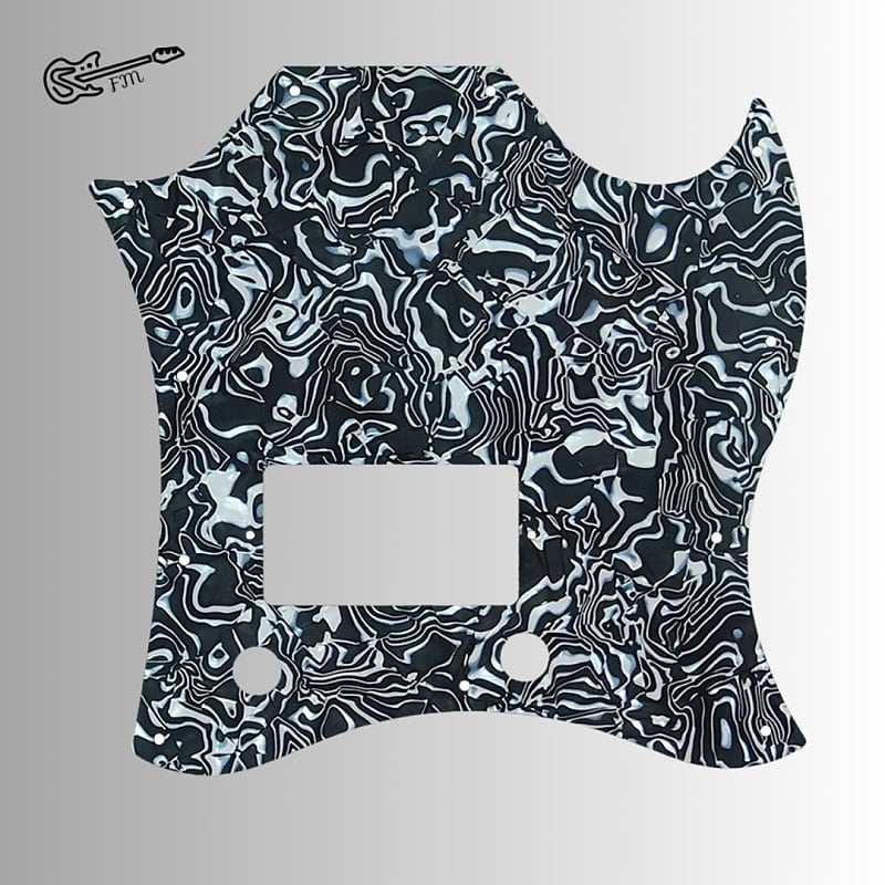 Black Pearl Shell Single Humbucker H PAF SG Pickguard | Reverb