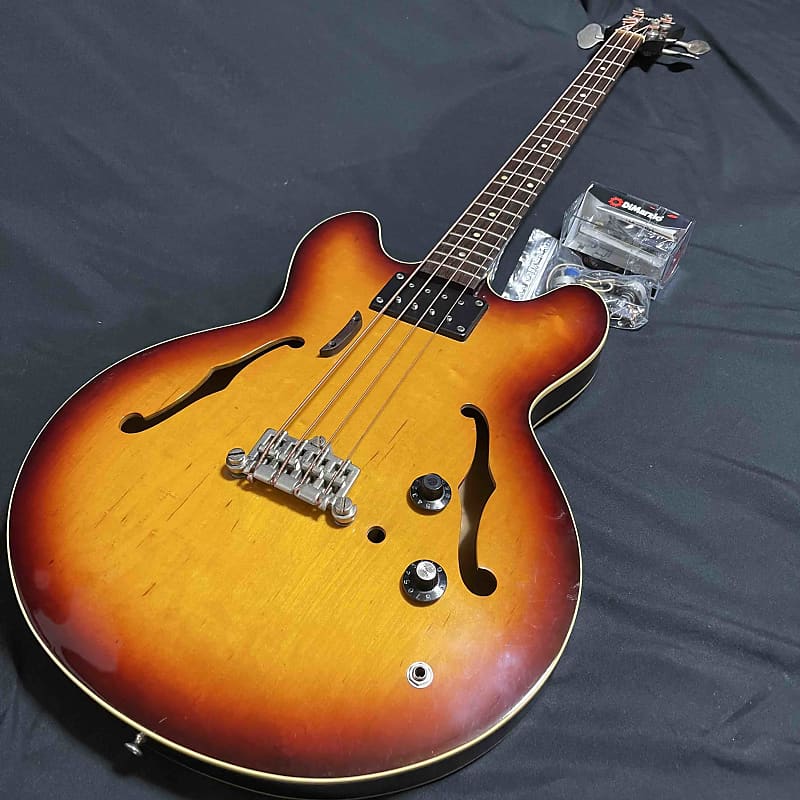 1991 Epiphone Rivoli EB-2 Orange Label Made in Japan | Reverb UK