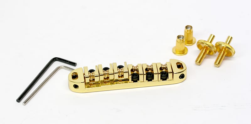 Brio US Locking Roller Bridge Gold | Reverb