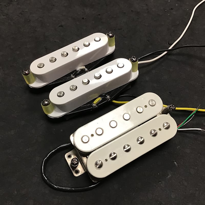 Fender MIM HSS Pickup Set, white | Reverb