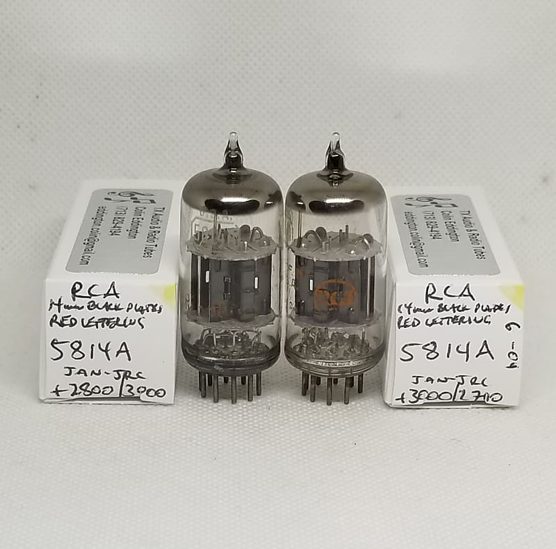 RCA JAN 5814A Black Plate Well Matched Pair (10.0%) NOS 12AU7 | Reverb