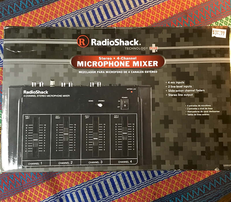 Radio Shack 4 Channel Microphone mixer 90s - Like New | Reverb