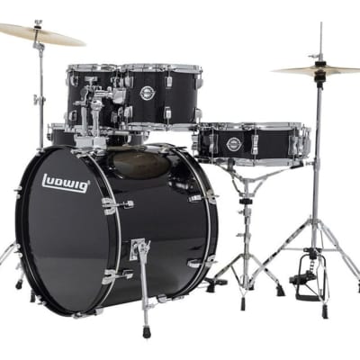 Ludwig Accent Drive Blue 5-Piece Drum Set (Includes Hardware, | Reverb